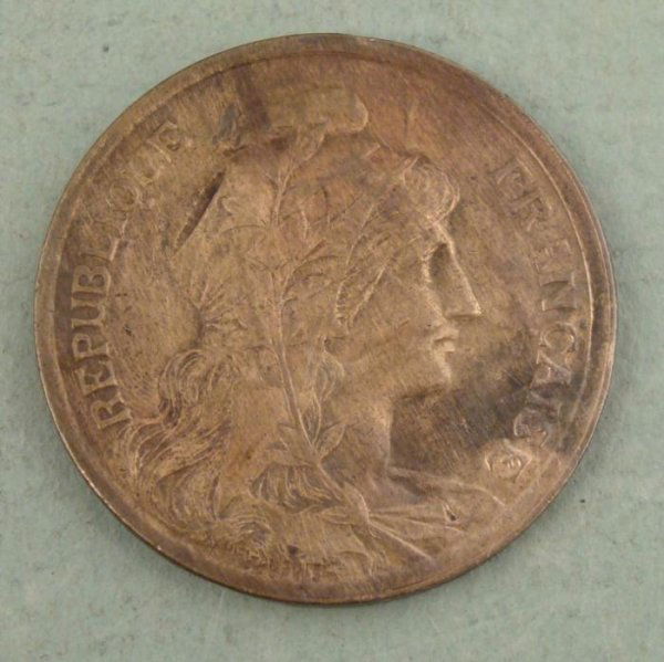 France 10 Centimes 1916 Copper French Coin : Lot 315978
