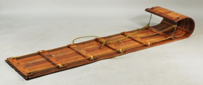 17: Vintage "Mohawk" Wood Toboggan : Lot 17