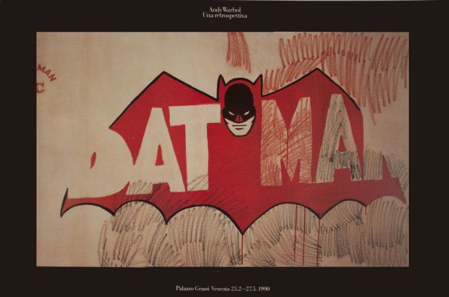 1512: 1990 Warhol Batman Poster : Lot 1512
