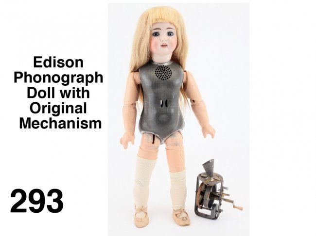 Edison Phonograph Doll with Original Mechanism : Lot 293