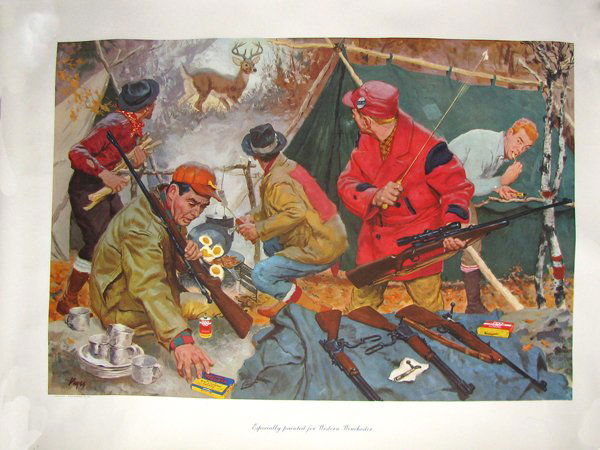 72: 1954 WINCHESTER WESTERN ADVERTISING POSTER : Lot 72