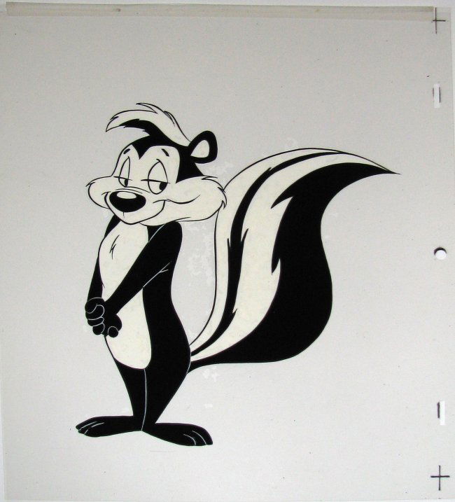 142: ORIGINAL WARNER BROS. ANIMATION CEL OF PEPE LE PEW : Lot 142 142: ORIGINAL WARNER BROS. ANIMATION CEL OF PEPE LE PEW : Lot 142
