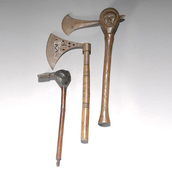 921: 4 antique tribal tools oceania african art : Lot 921