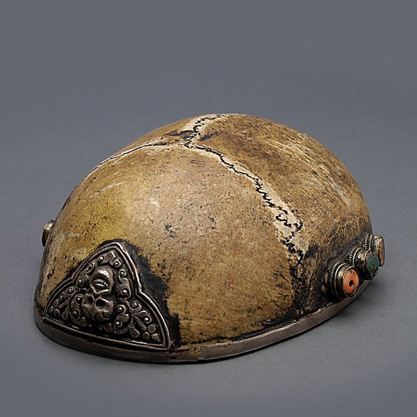 458: A Tibetan Ritual Skull Cup : Lot 458