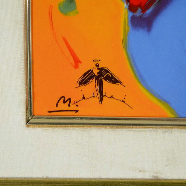 PETER MAX "Fan Dancer" Ceramic plaque : Lot 31