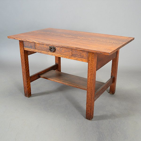 Gustav Stickley Library Table. : Lot 2059
