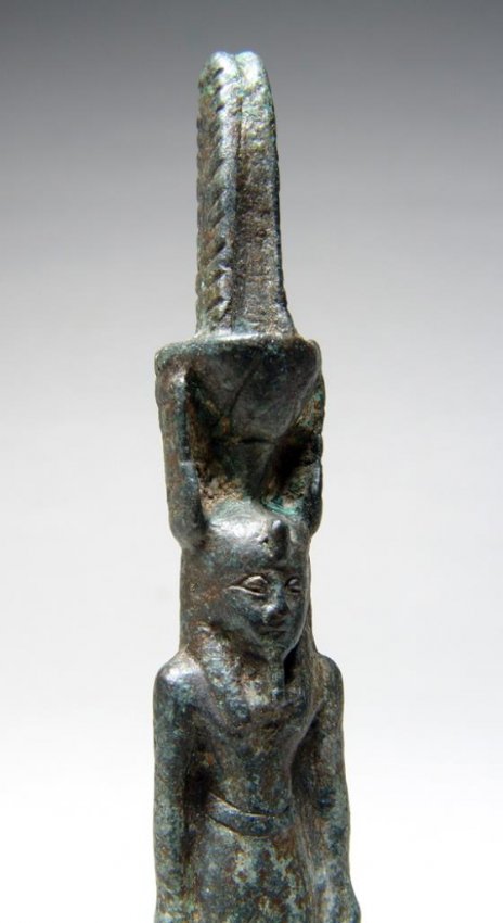 Egyptian Bronze Amulet of Goddess Nefertum : Lot 227