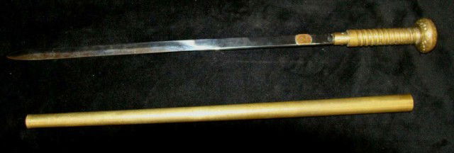 149A: WWII German Nazi Swagger Stick -Sword : Lot 149A