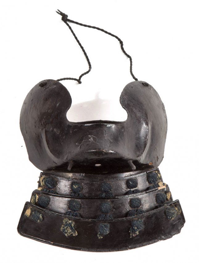 JAPANESE SAMURAI HANBO FACE AND NECK GUARD ARMOR : Lot 469