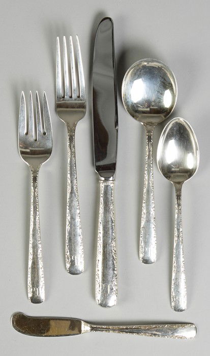 Gorham Sterling Silver Flatware - Camellia Pattern, Se : Lot 13