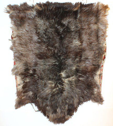 LATE 19TH CENTURY WOLF FUR CLOAK : Lot 25362D