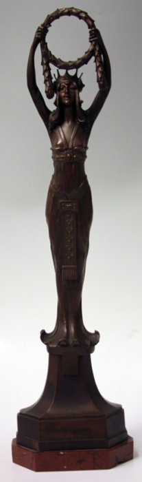 Mucha; Art Nouveau bronze bas relief plaque : Lot 110A