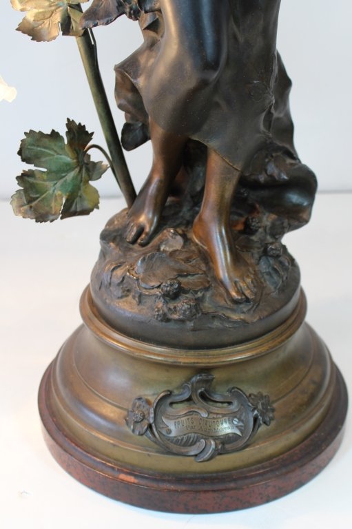 August Moreau Art Nouveau Table Lamp : Lot 84