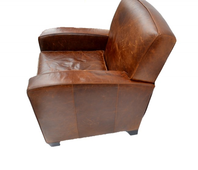 Mitchell Gold Leather Club Chair : Lot 382