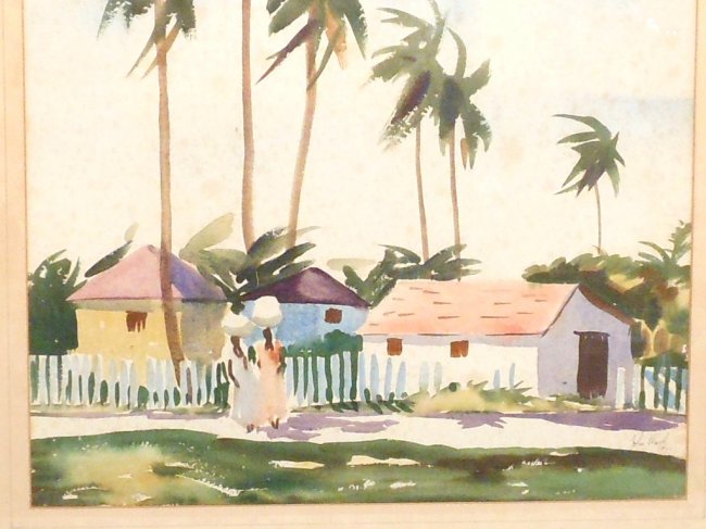John Ward Watercolor on Paper 'Palm Trees' : Lot 379