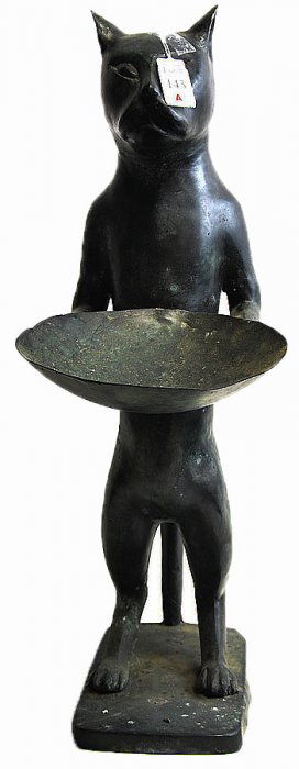 Metal Cat Butler Statue 24 1/2" : Lot 143A