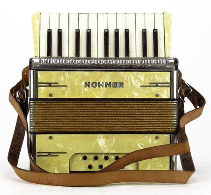 Antique Hohner Accordion with Case : Lot 48