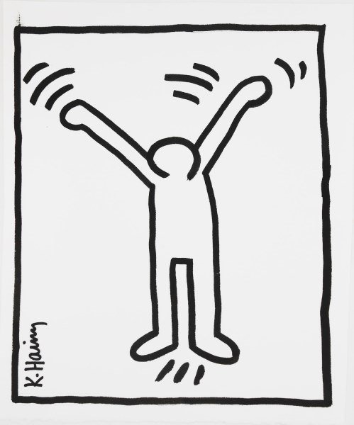 Keith Haring (1958-1990) Outline Man Drawing : Lot 191