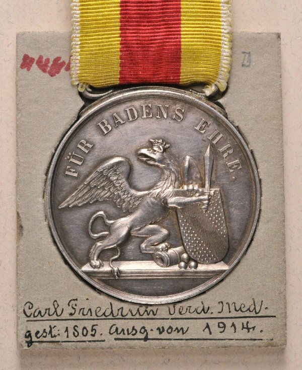 Baden - Silver Karl Friedrich Military-Merit Medal, 8. : Lot 119