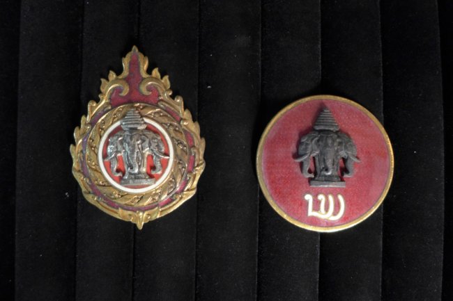 Laos National Army Insignia Badges : Lot 225