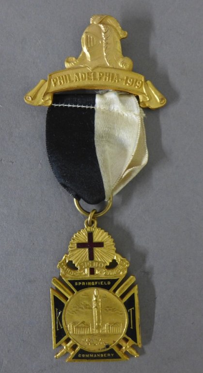 1919 Knights Templar Medal, Phila Commandery : Lot 769