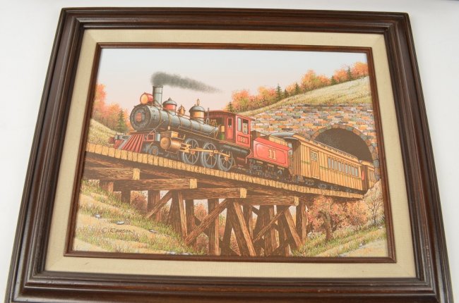 C. Carson & H. Hargrove Oil on Canvas Paintings : Lot 216