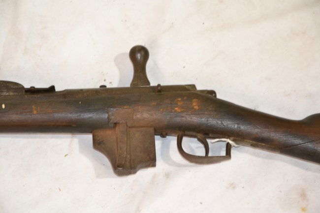 FRENCH BOLT ACTION RELIC RIFLE DATED 1875 - 52" : Lot 465