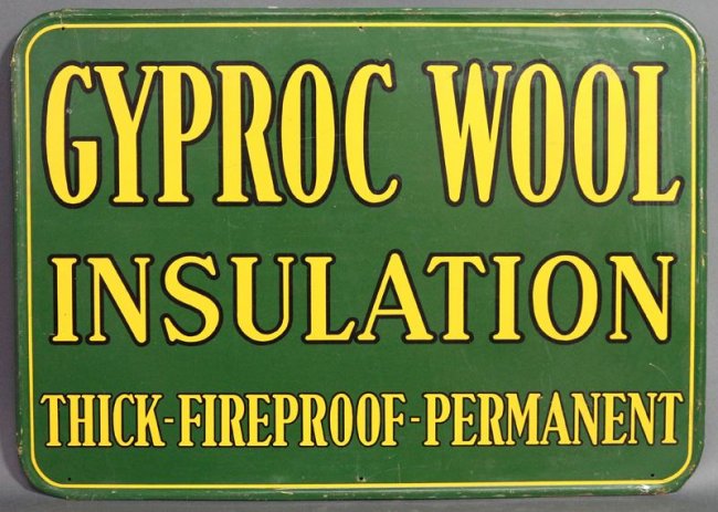 GYPROC WOOL INSULATION SIGN : Lot 88