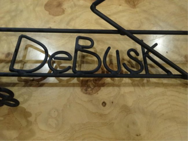 BARRETT DEBUSK METAL WALL SCULPTURE, PAINTER WITH MODEL : Lot 68