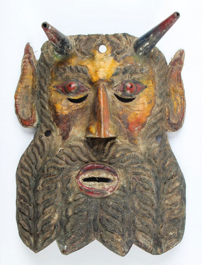 Copper Mexican Devil Mask : Lot 33