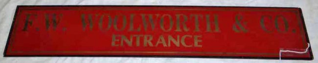 F.W. Woolworth & Co. Sign : Lot 123