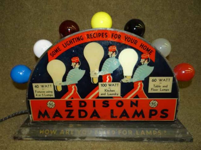 Edison Mazda Lamp Display : Lot 57
