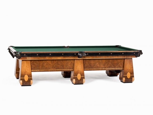 Brunswick, Art Deco pool table "Monarch Cushions", USA, : Lot 72