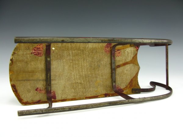 GREAT VICTORIAN DOLL SIZED SLED WITH ORIGINAL PAINT : Lot 913