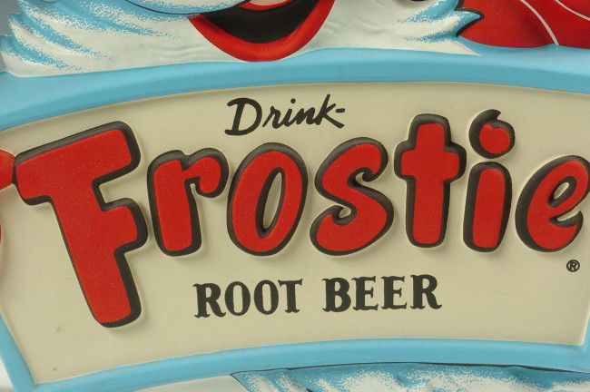 VINTAGE FROSTIE ROOT BEER ADVERTISING SIGN : Lot 1