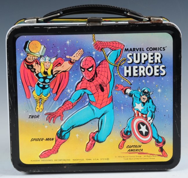 1976 MARVEL COMICS SUPER HEROES LUNCH BOX : Lot 109