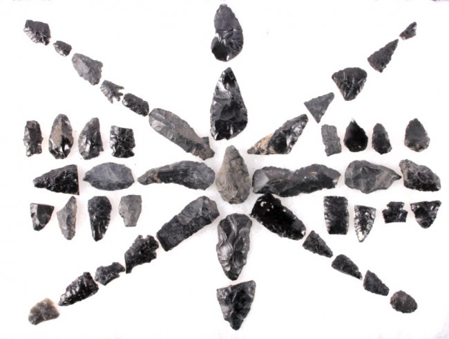 Shoshone Basin Idaho Obsidian Arrowhead Collection : Lot 9