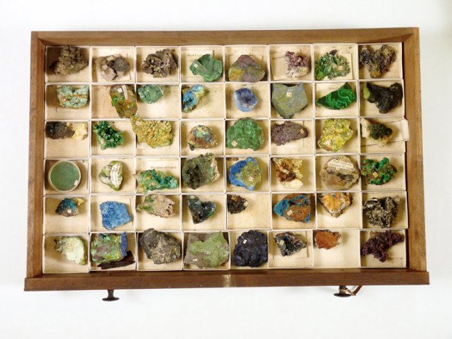 A pair of Victorian mineral specimen cabinets, each wit : Lot 96
