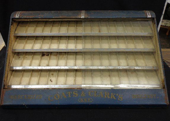 Metal - Coats & Clark advertising spool cabinet : Lot 389