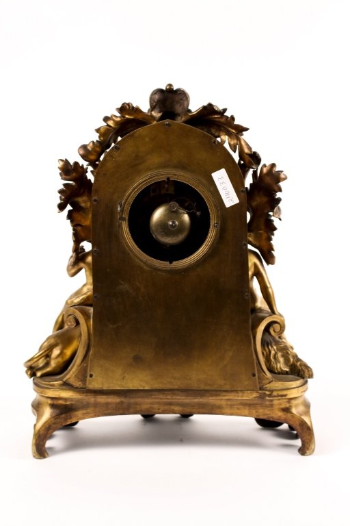 French Gilt Bronze Figural Mantle Clock Lot 22