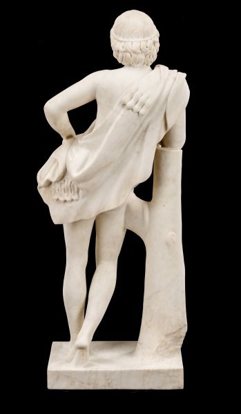 Classical Style Carved Marble Sculpture, Hercules : Lot 124