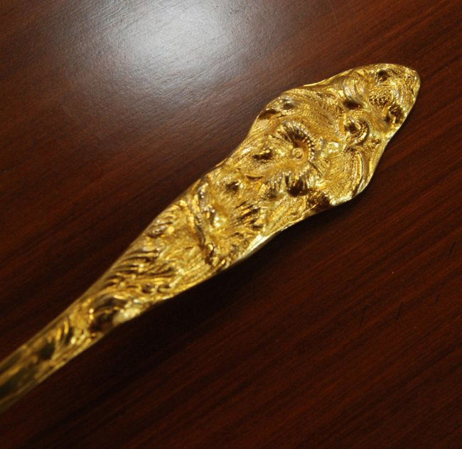 LARGE SET OF REED & BARTON GOLD PLATED FLATWARE : Lot 113