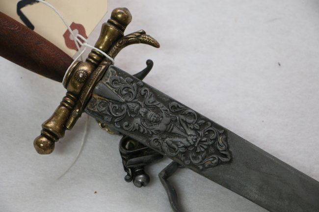 1800s Naval / Pirate Flintlock Pistol / Dagger : Lot 144