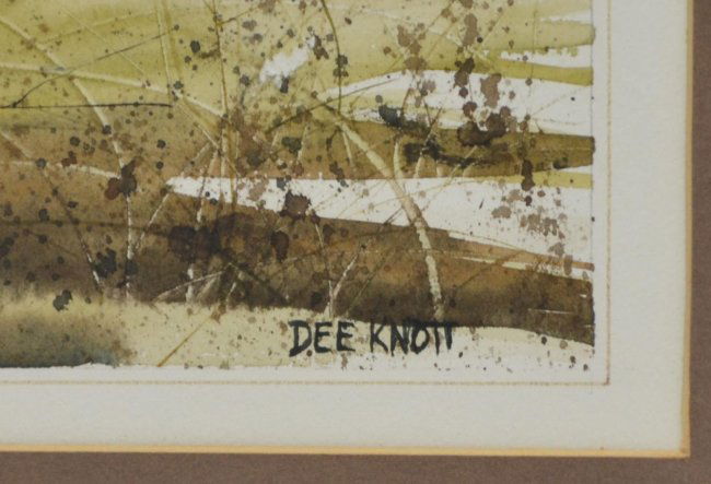 (3) WATERCOLOR PAINTINGS, DEE KNOTT (1943-2013) : Lot 575