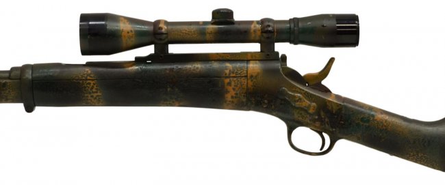 REMINGTON ROLLING BLOCK RIFLE & SCOPE : Lot 197