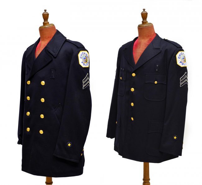 (2) CITY OF CHICAGO POLICE SERGEANT UNIFORM COATS : Lot 157