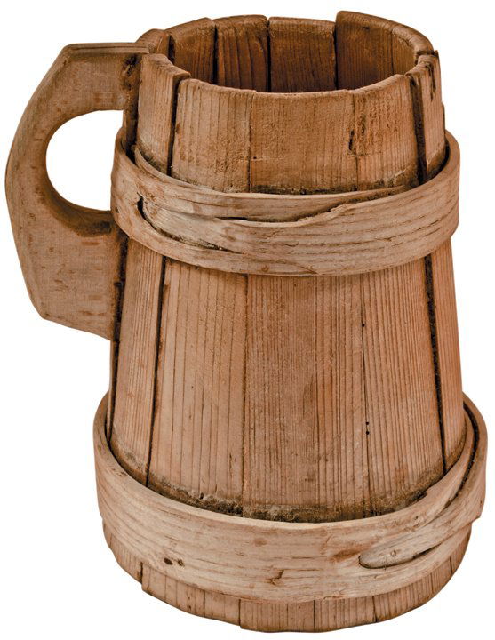 Quality Rev War Era Wooden Stave Tavern Tankard : Lot 119
