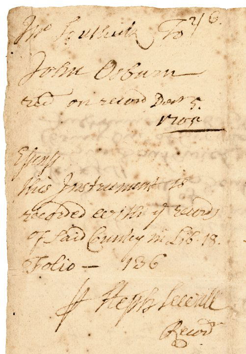 JONATHAN CORWIN, SALEM WITCH TRIALS Judge, 1705 : Lot 8