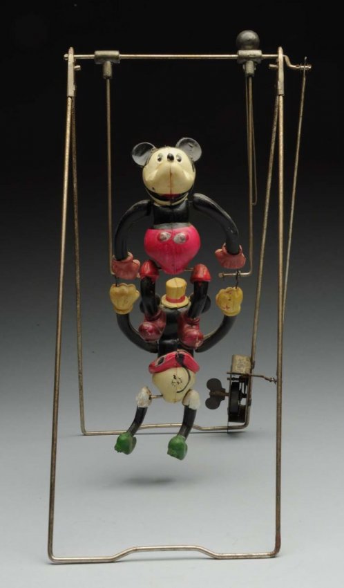 Celluloid Walt Disney Mickey & Minnie Acrobat Toy : Lot 1454