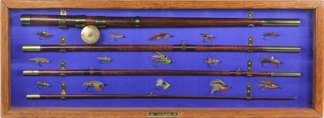 Antique Fly Fishing Rod and Reel Display : Lot 231